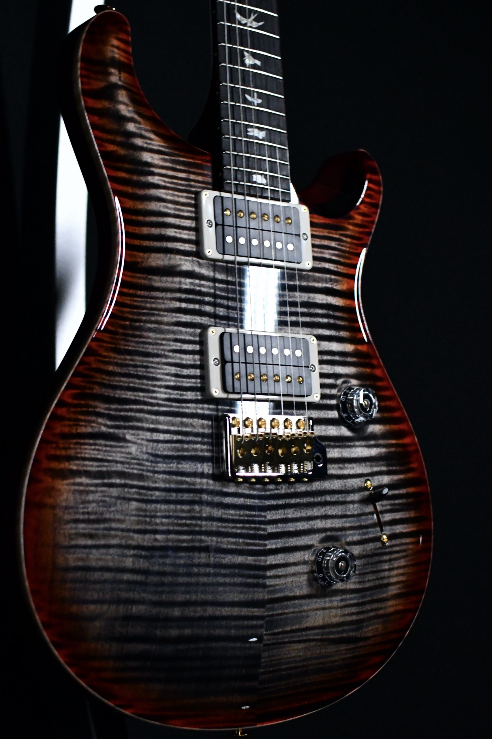 PRS Custom 24 10-Top Charcoal Cherry Burst #471 - Bay Tunes Guitars