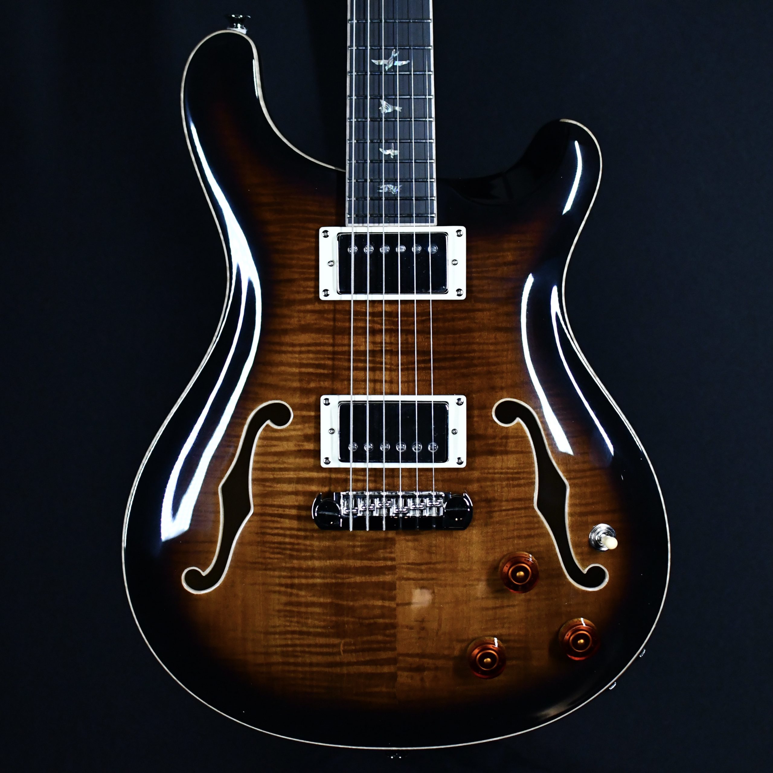 PRS SE Hollowbody II Piezo Black Gold Sunburst #902 - Bay Tunes Guitars