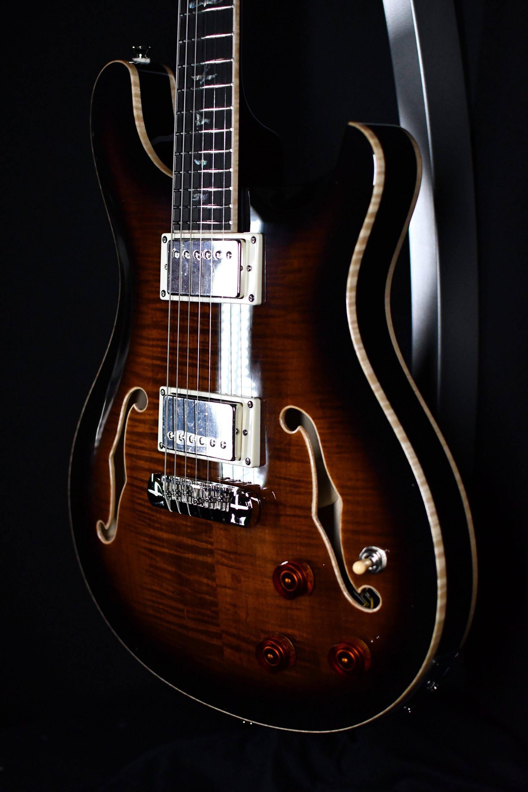 PRS SE Hollowbody II Piezo Black Gold Sunburst #902 - Bay Tunes Guitars