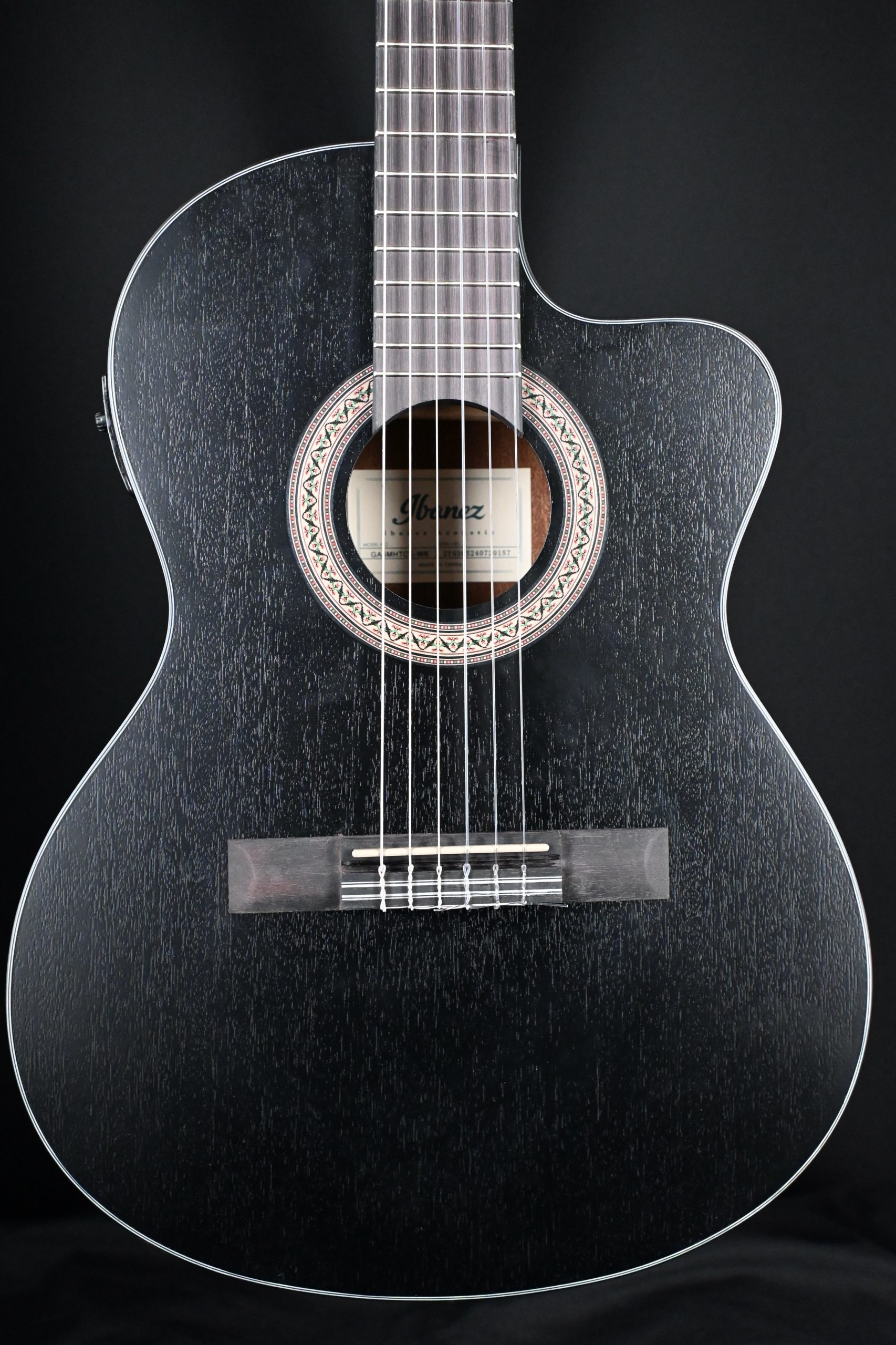 Ibanez GA5MHTCE-WK Weathered Black Classical #157 - Bay Tunes Guitars