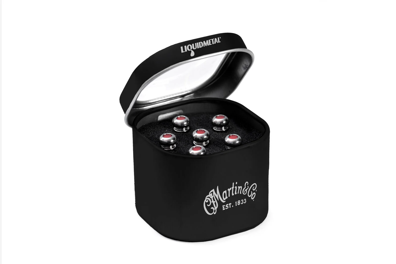 Martin LUXE Bridge Pins (Chrome) - Bay Tunes Guitars